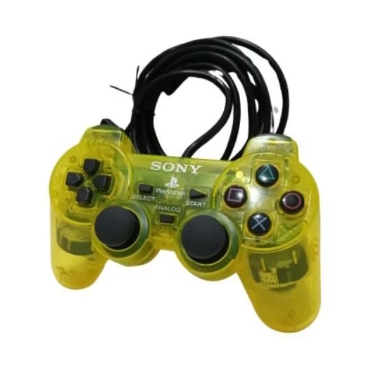 CONTROLE DUALSHOCK 2 DE PLAYSTATION 2 LEMON YELLOW ORIGINAL NA CAIXA ...