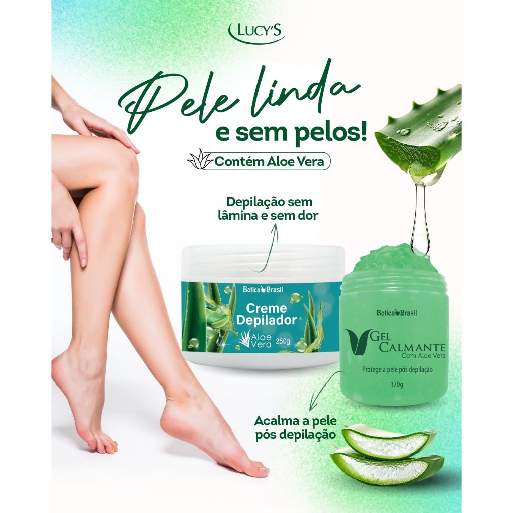 Creme Depilador com Aloe Vera Botica Brasil - 240g Depilação para Corpo ...