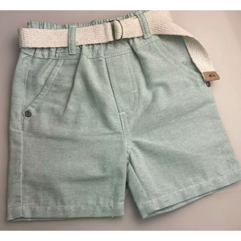 Bermuda infantil social sarja verde | Shopee Brasil