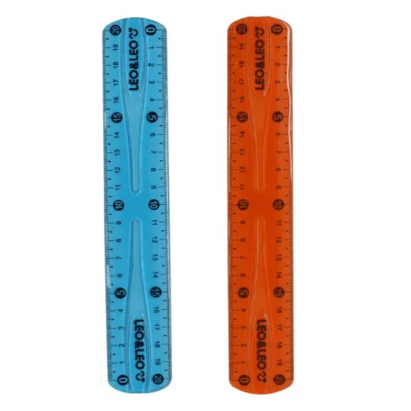 Régua Mole Escolar 30cm Cores Sortidas Kit C/2 Unidades | Shopee Brasil