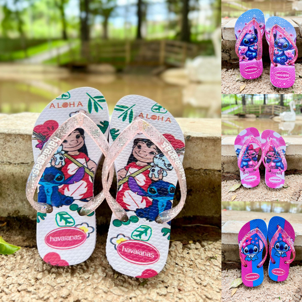 Chinelo Infantil Feminino Stitch Lillo Menina Chinelos Personalizado ...