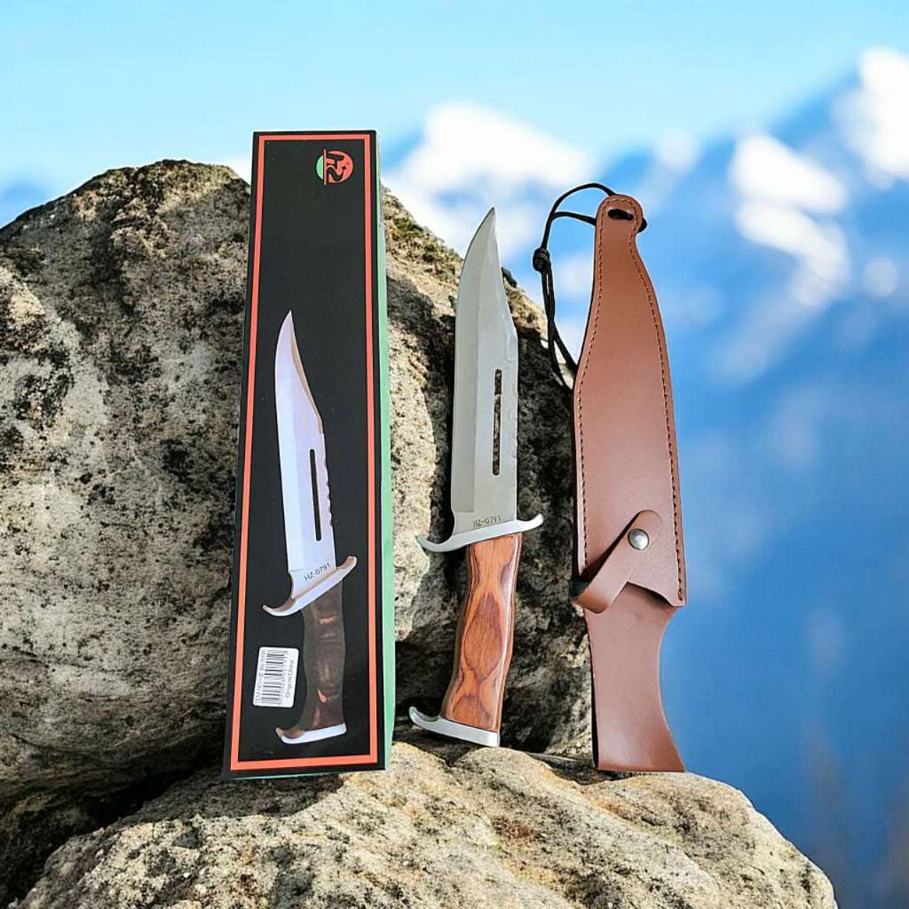 Faca RAMBO Grande Caça Trilha Pesca Sobrevivência | Shopee Brasil