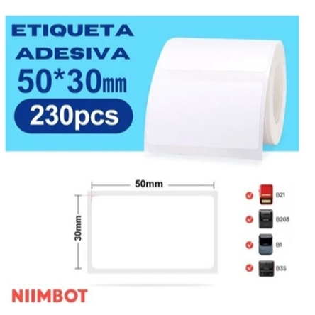 Niimbot B21/B1/B203/B3S Rolos De Papel Autocolante À Prova D'água De Vários Tamanhos , Para ...