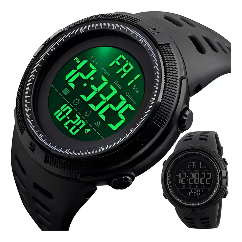 Relógio Masculino Digital Skmei 1251 À Prova D'Água 50m Esportivo Multifuncional Original ...