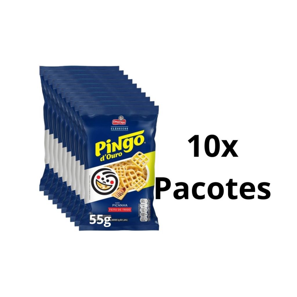 SALGADINHO KIT PINGO E OURO PICANHA 55 COM 10 UNIDADES | Shopee Brasil