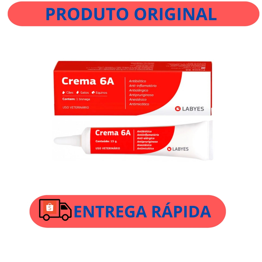 Pomada Dermatológica Crema 6a 15g - Labyes | Shopee Brasil