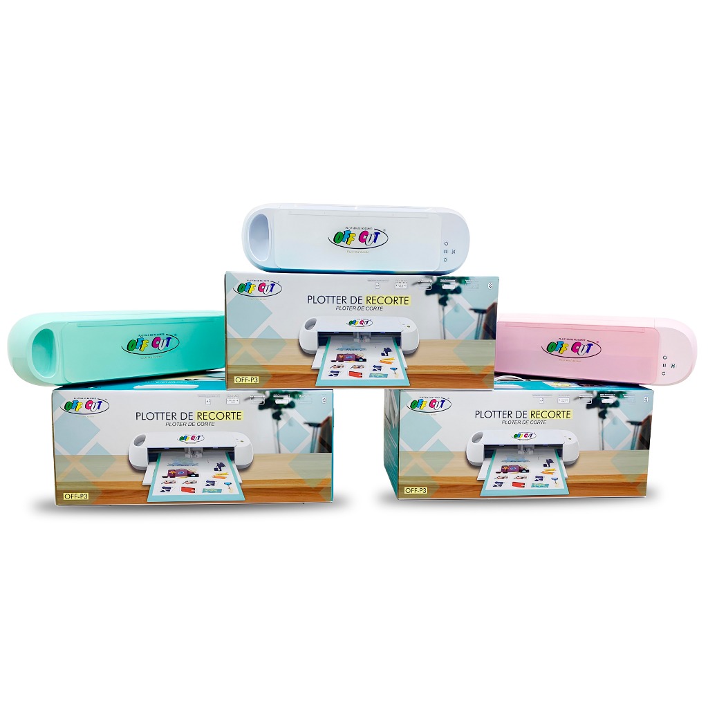 Máquina de Corte Inteligente Plotter de Recorte Off Cut Azul/Rosa - Off Paper | Shopee Brasil
