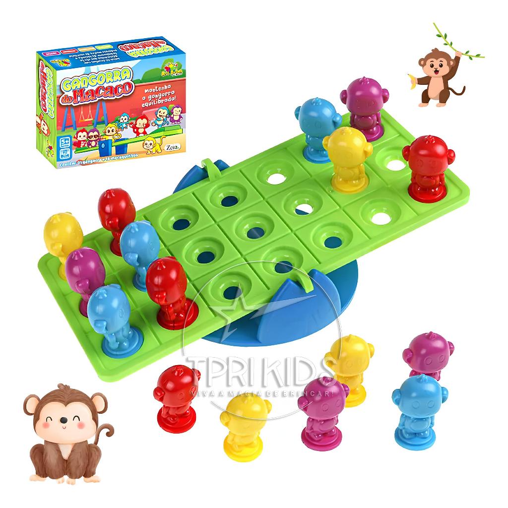 BRINQUEDO PEDAGÓGICO CRIANÇA GANGORRA DO MACACO EQUILIBRIO EMPILHAMENTO ...