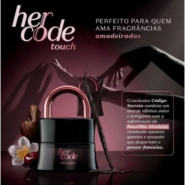 Her Code Touch Eau De Parfum 50ml Boticário | Shopee Brasil