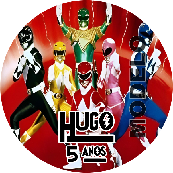 Adesivos Power Rangers (4cm, 5cm, 6cm, 7cm, 8cm e 9cm) Tag - Etiqueta ...