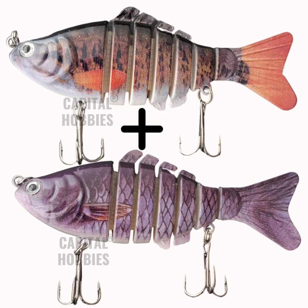 Isca artificial 2 unidades lambari articulado 10cm 6 segmentos piaba ...
