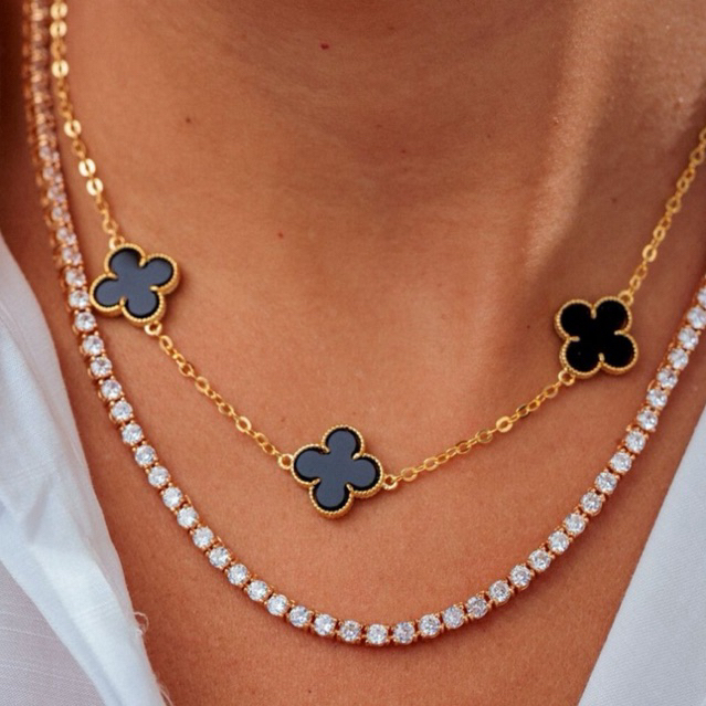 Colar Trevo Inspiração Virgínia Folheado A Ouro 18K | Shopee Brasil