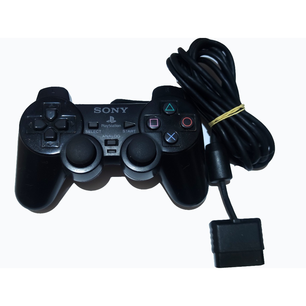 Controle de Playstation 2 (PS2) Black Preto Tradicional Original | Shopee Brasil