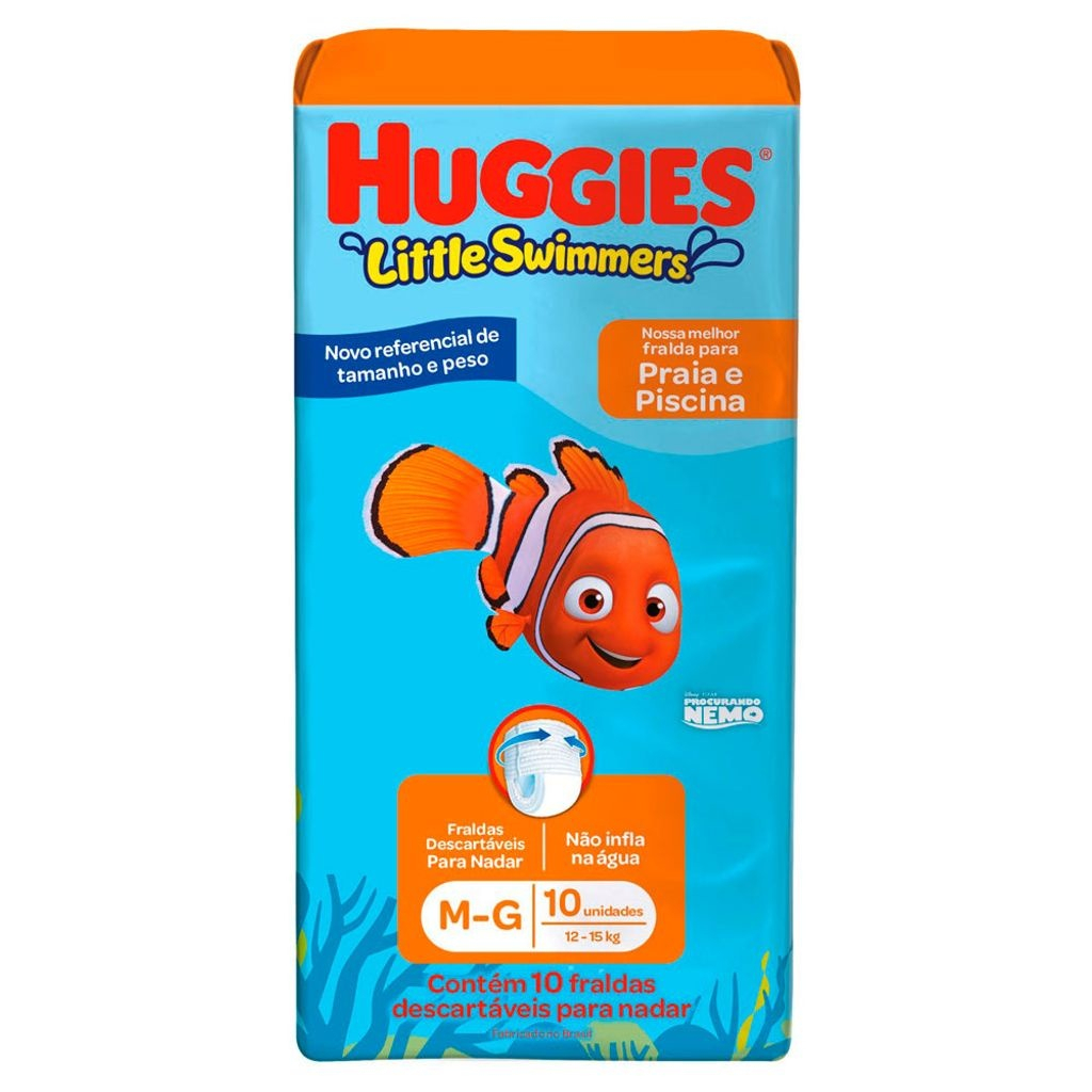 fralda piscina praia huggies little swimmers M-G 12 a 15 kg o verão ...