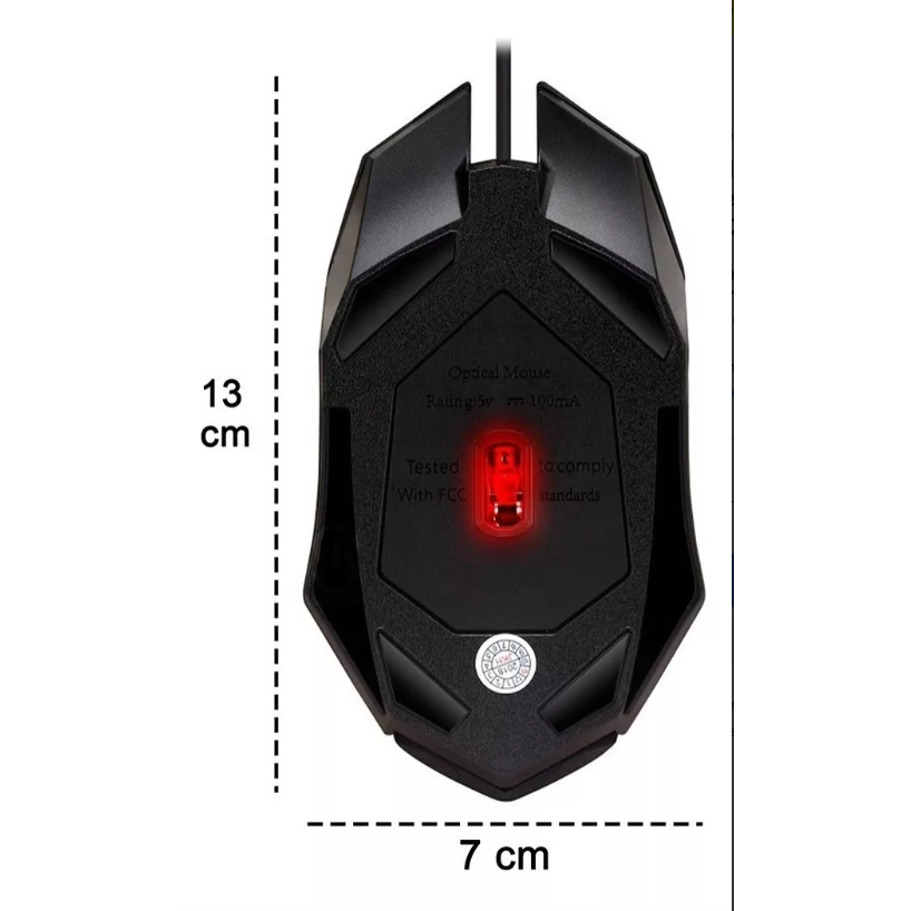 Mouse Gamer Led Rgb 7 Cores Com Fio Usb 1200dpi Ms-62 Exbom | Shopee Brasil
