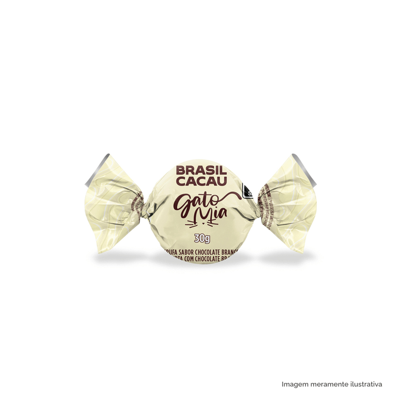 Trufa Chocolate Branco Gato Mia 30g Brasil Cacau | Shopee Brasil