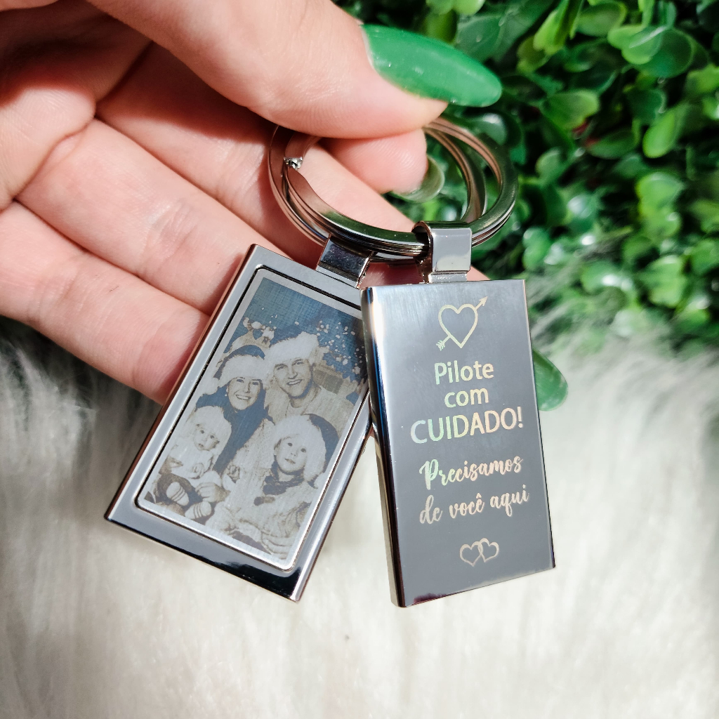 Chaveiro Metal Dirija | Pilote com cuidado Personalizado com Foto ...