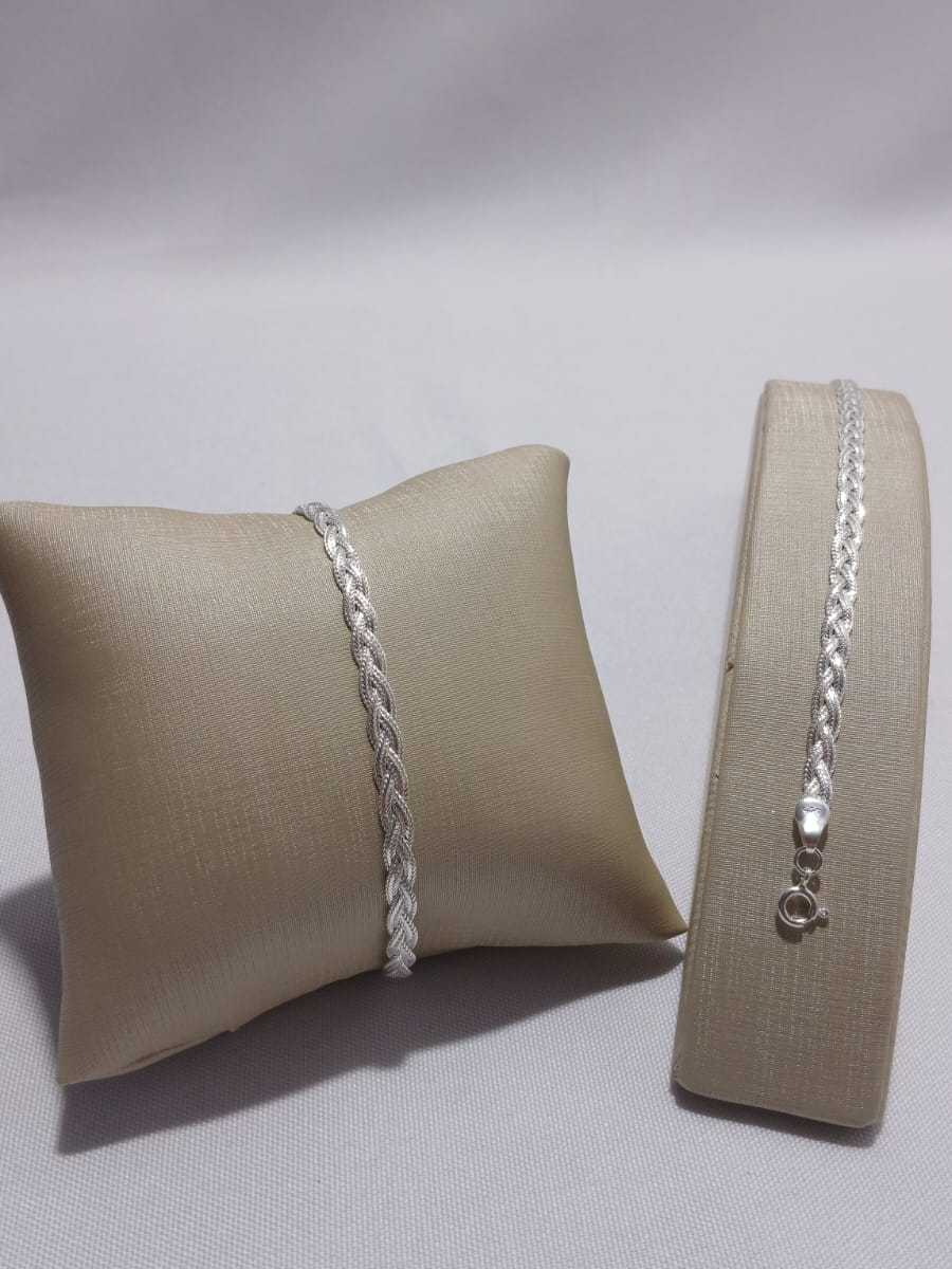 Pulseira Italiana Trançada 3 Fios (Prata 925) | Shopee Brasil