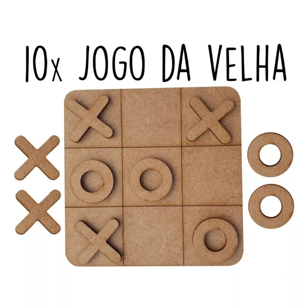 Jogo da velha em MDF 10cm tabuleiro | Shopee Brasil