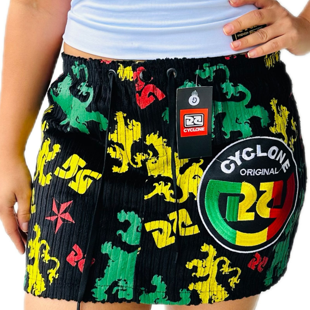 Kit Saia Da Cyclone De Veludo Preta reggae Pop e Cropped | Shopee Brasil
