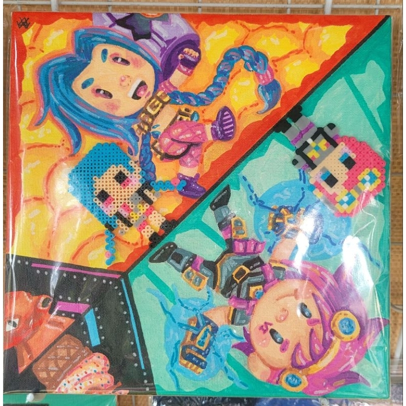 Quadro/pintura Arcane lol League of Legends Jinx e Vi | Shopee Brasil