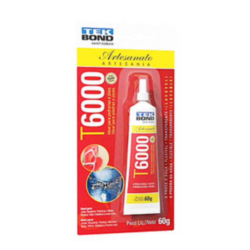 Cola T6000 Tekbond Transparente 25g ou 60g - Cola Permanente para ...