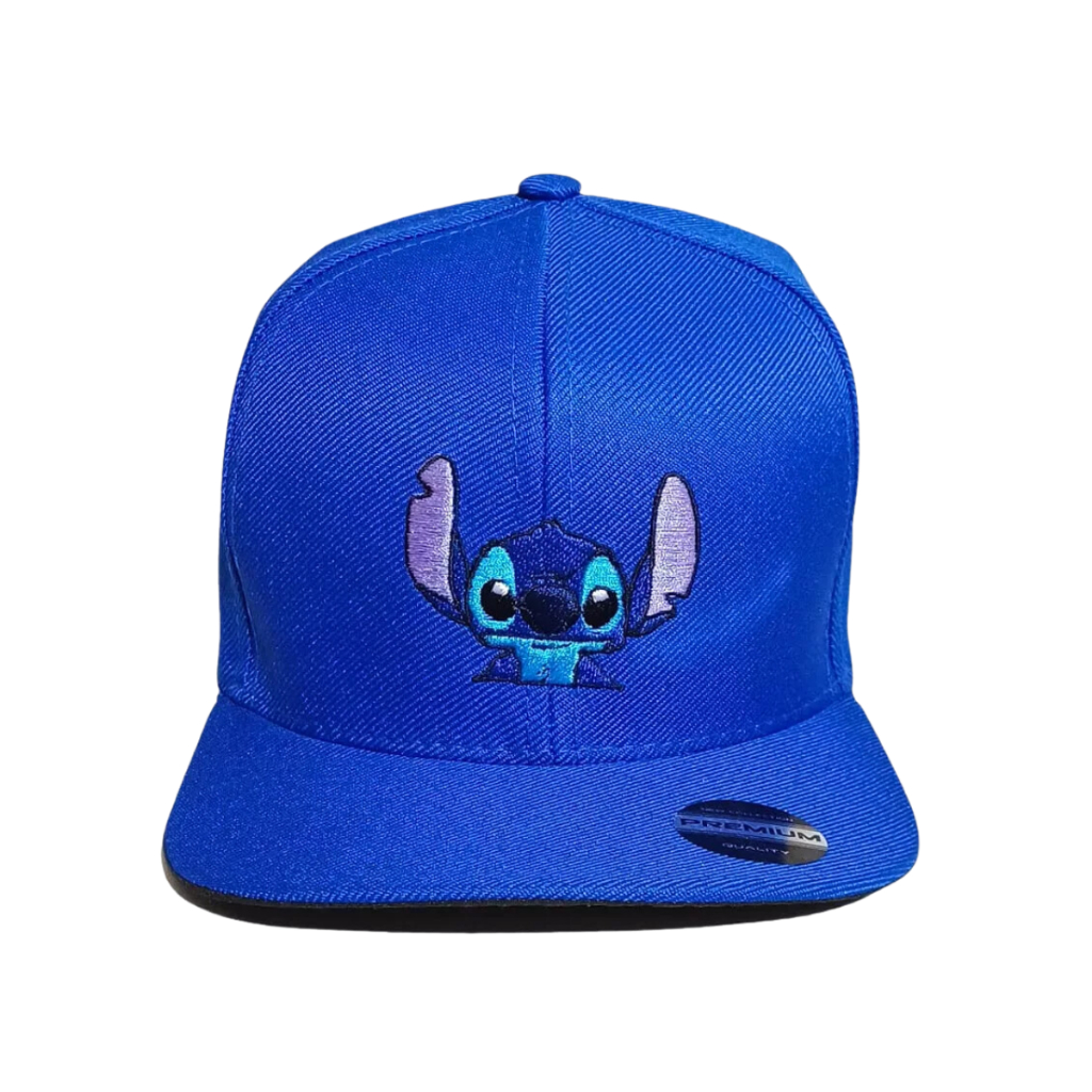 Boné Infantil Stitch Aba Reta Bordado Bone Azul Lilo Stitch 4 a 10 Anos ...