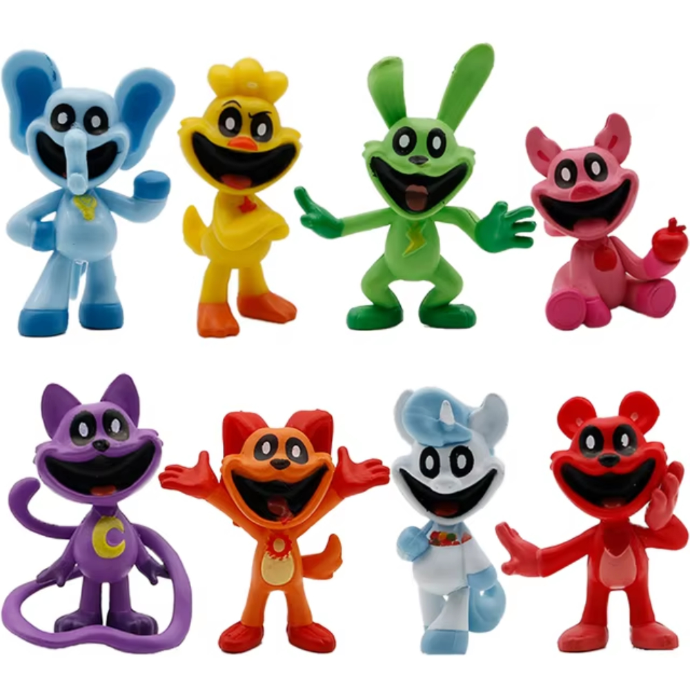 Kit Com 8 Figuras Anime Critters Sorridentes, Catnap Catnat | Shopee Brasil