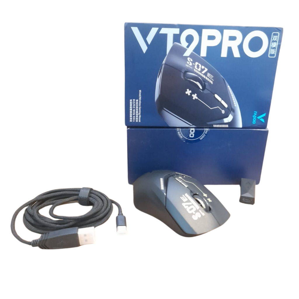 Mouse Gamer Rapoo Vt9pro Sem Fio -Preto Com Dourado | Shopee Brasil