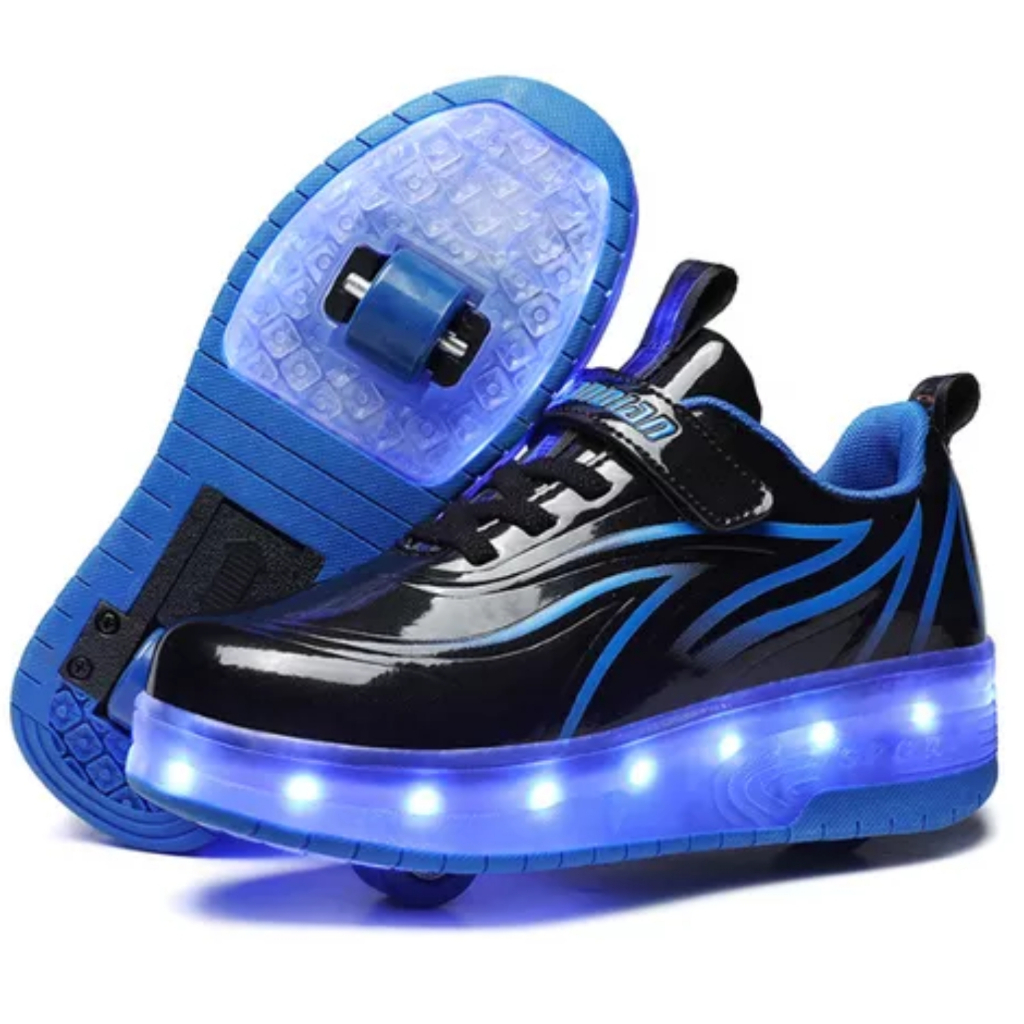 Tenis Patins Com Rodas Duplas Retráteis 7 Tipos De Cores De Led TAMANHO ...