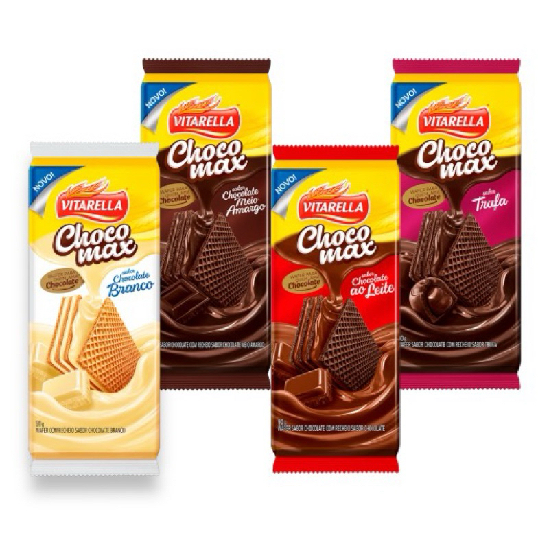 Biscoito Wafer Recheado Chocomax Vitarella 90g (12 Unidades) | Shopee ...