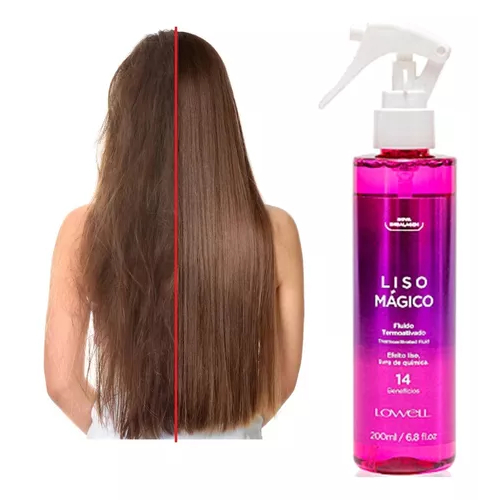 Liso Mágico Lowell Termoativado 200ml – Protetor Térmico, Liso Perfeito ...