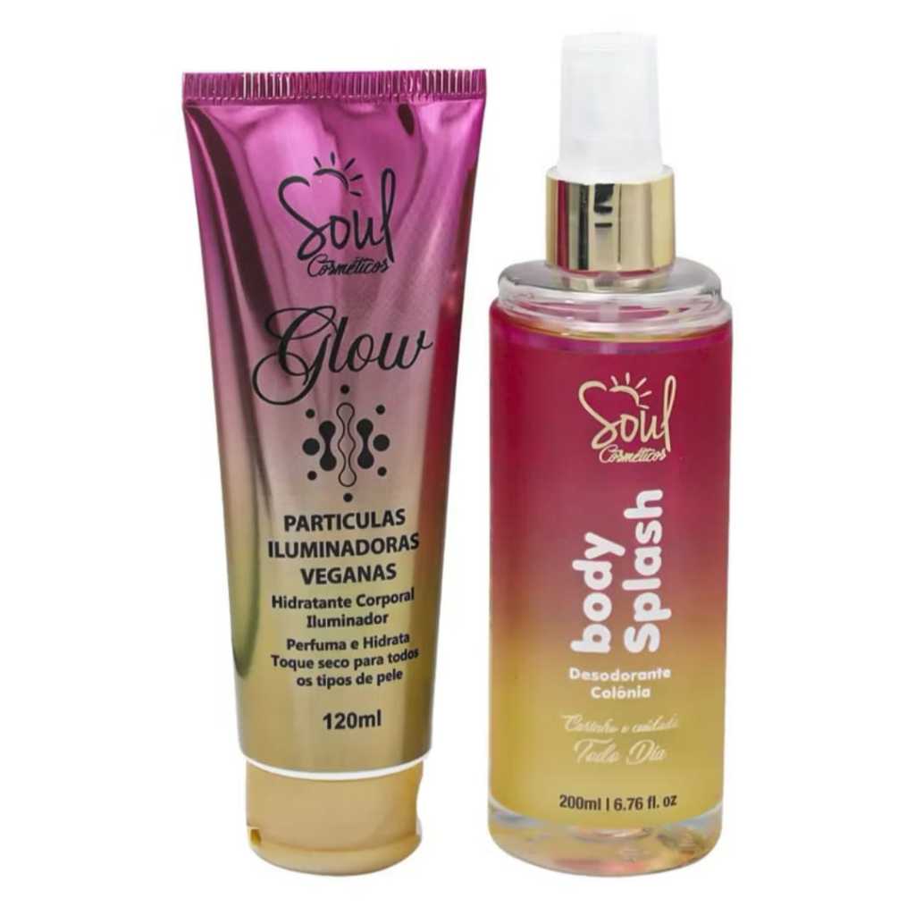 Kit c/Hidratante Iluminador + Body Splash Soul Cosméticos | Shopee Brasil