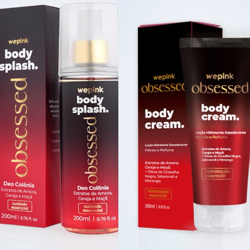 Kit body cream + Body Splash OBSESSED WEPINK | Shopee Brasil