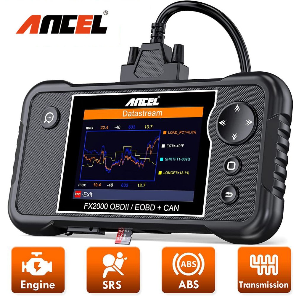 ANCEL FX2000 OBD2 Scanner Motor Code Reader ABS Airbag Transmission ...