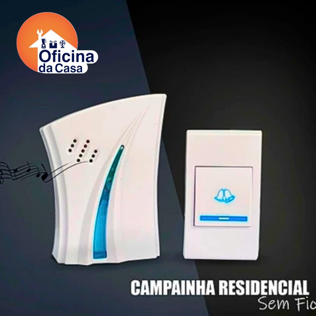 Campinha Sem Fios Longo Alcance Modo Externo A Pilhas Interno Bivolt ...