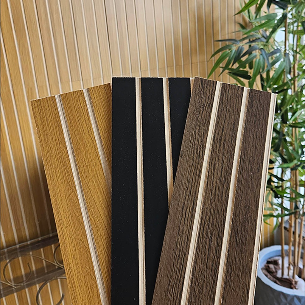 Kit MDF Ripado Placa Adesiva Revestimento Decorativo -- 45x11cm ...