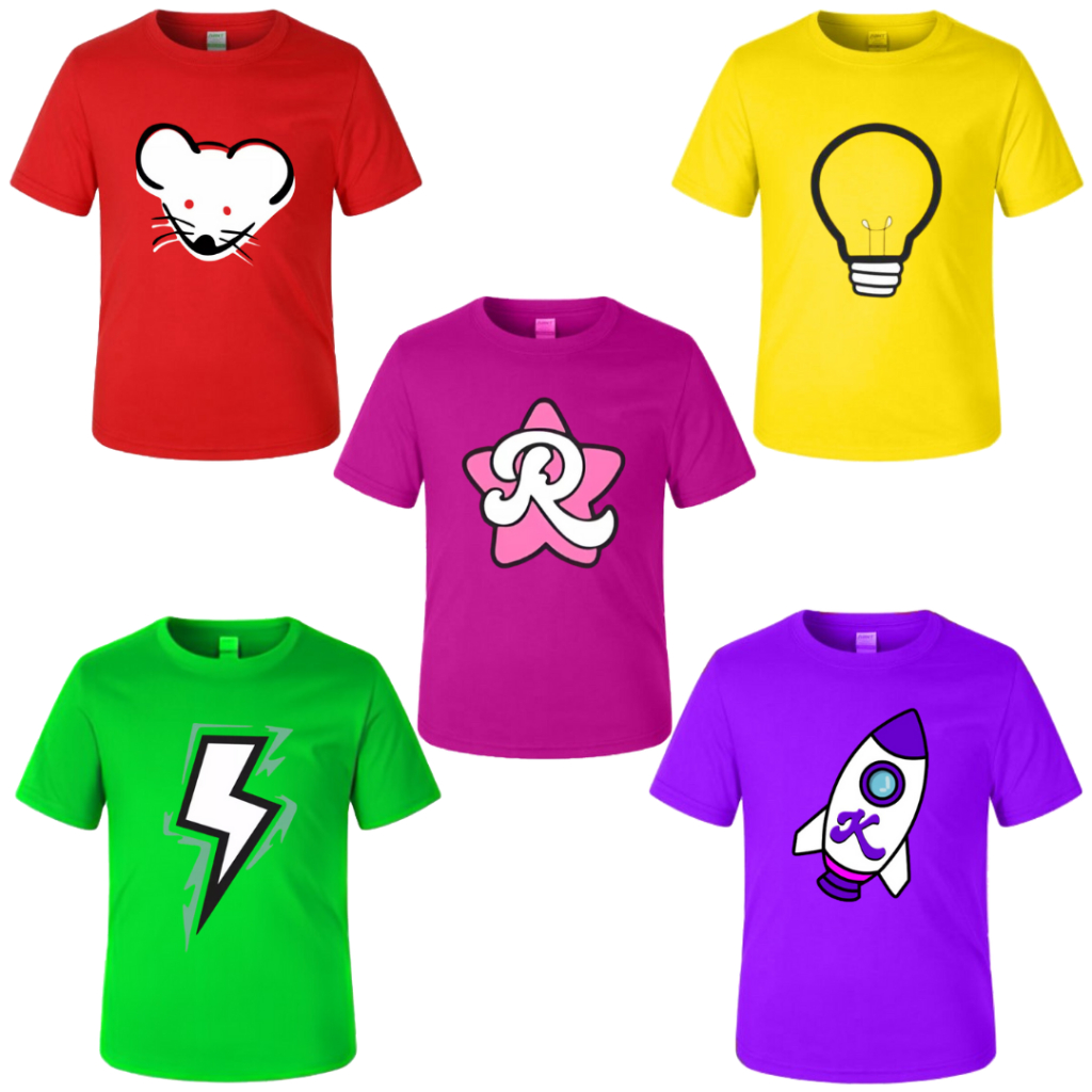 Camisa Camiseta Infantil Emilly Vick Rato Robson Lampada Leozin Raio ...