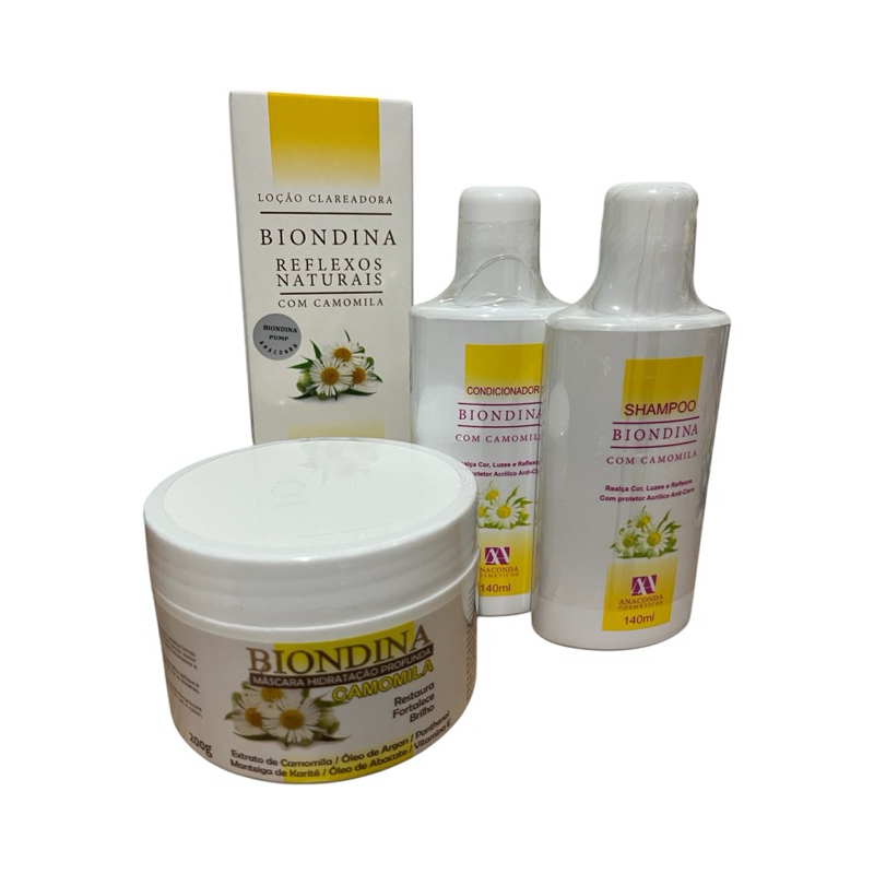 Kit Clareador Hidratante Biondina Anaconda Cosméticos | Shopee Brasil