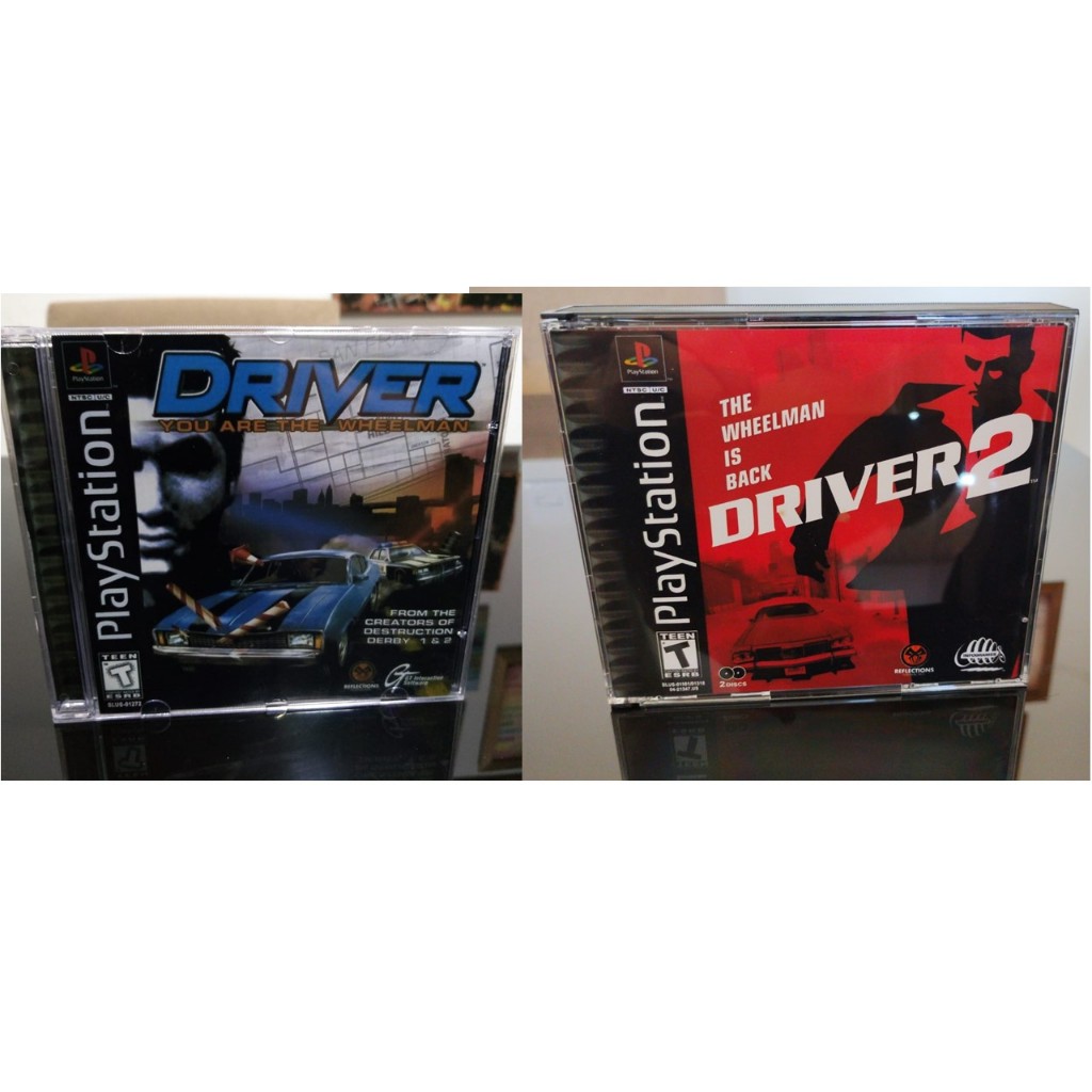 Driver 1 e 2 com manual (Patch) - PS1 midia preta | Shopee Brasil