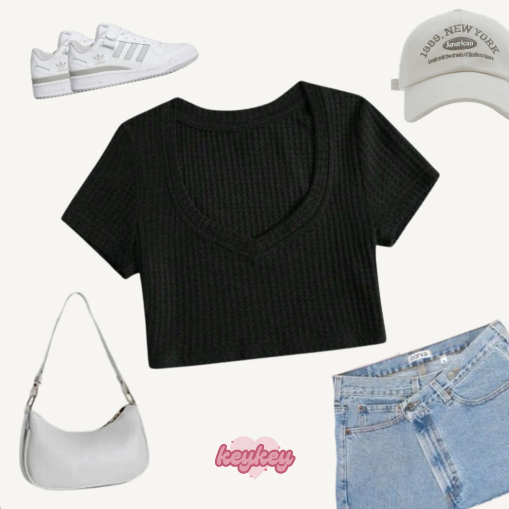 Cropped Ana ruga Decote V | Várias cores feminino 2025 | Shopee Brasil