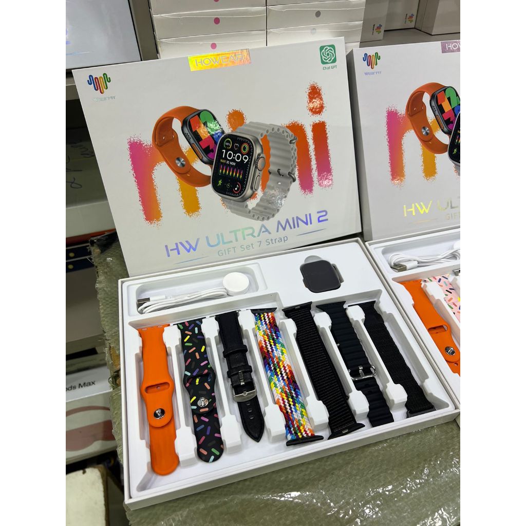 SMARTWATCH HW ULTRA MINI 2 KIT 7 PULSEIRAS 41MM + PELICULA DE BRINDE ...