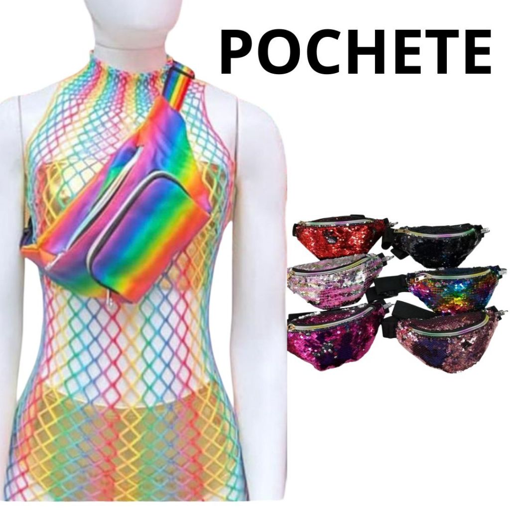 3 modelos de POCHETE COM LANTEJOULAS E COLORIDO E CINTILANTE. CARNAVAL ...