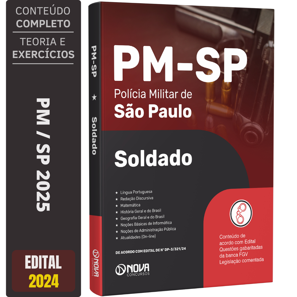 Apostila PM-SP 2025 - Soldado PM Polícia Militar de São Paulo | Shopee ...