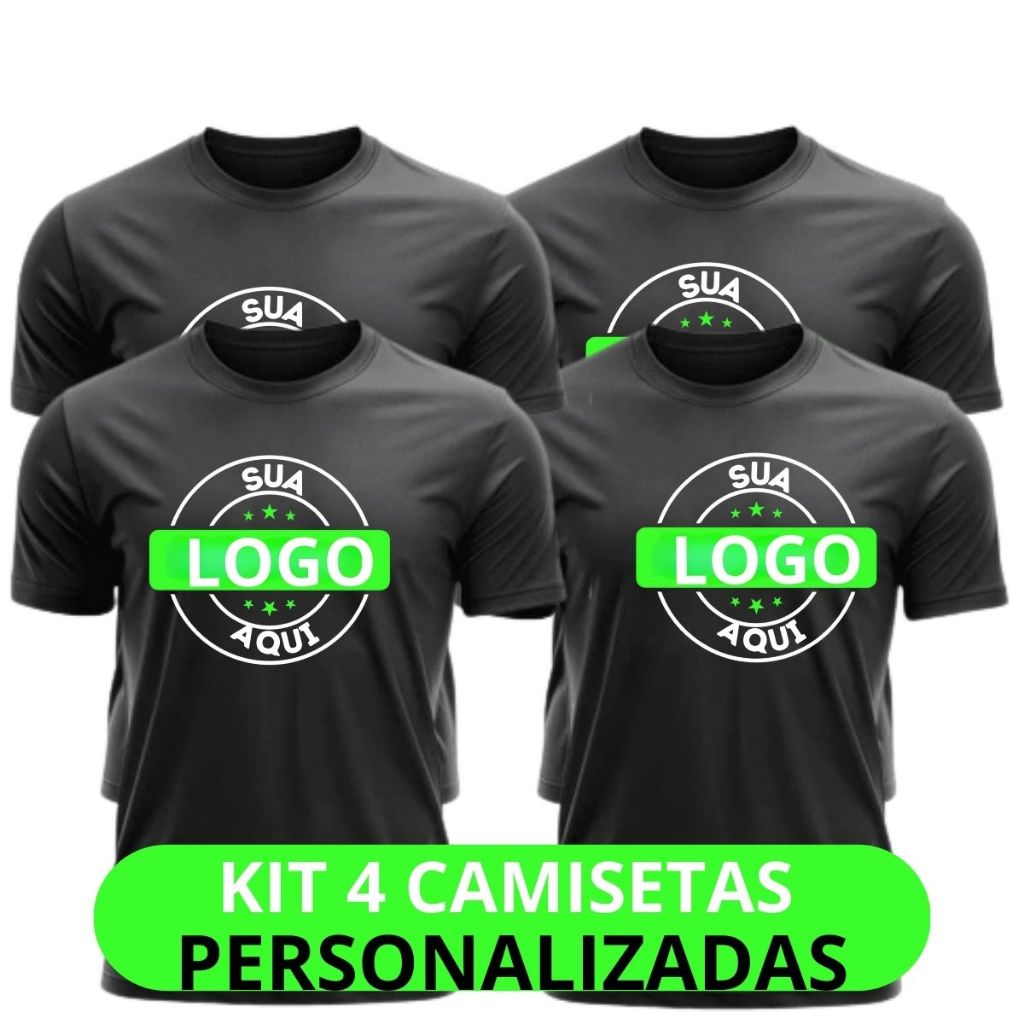 CAMISAS KIT-4 CAMISETAS ESTAMPADAS UNISSEX 100% ALGODÃO SUA ART ...