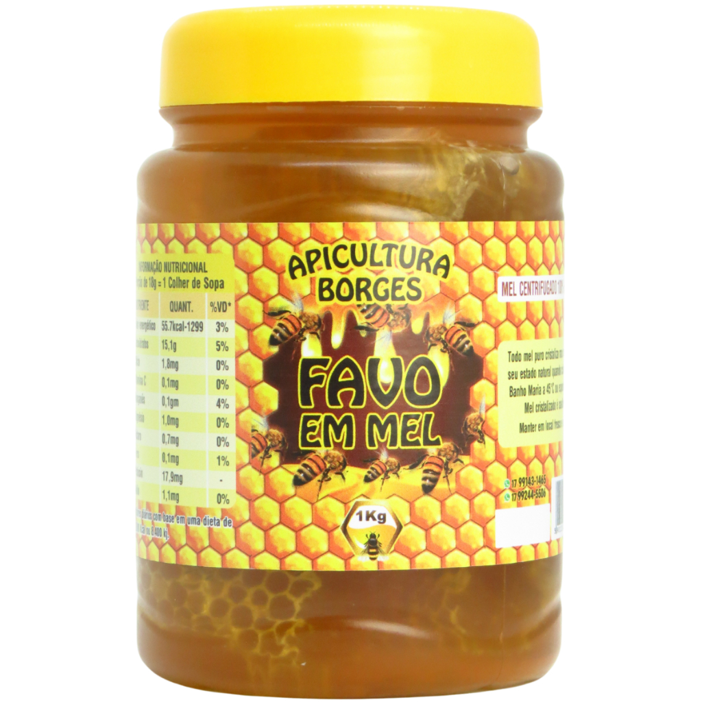 Mel Puro com Favo - Pote 1 Kg - Florada Silvestre - Favo De Mel - Favo ... Mel Puro com Favo - Pote 1 Kg - Florada Silvestre - Favo De Mel - Favo ...