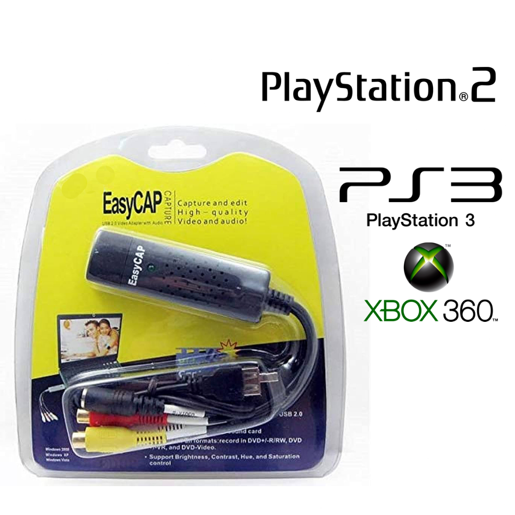 PLACA CAPTURA EASY CAPTURE - ÁUDIO E VÍDEO S-VÍDEO RCA X USB 2.0 - PS1 ...