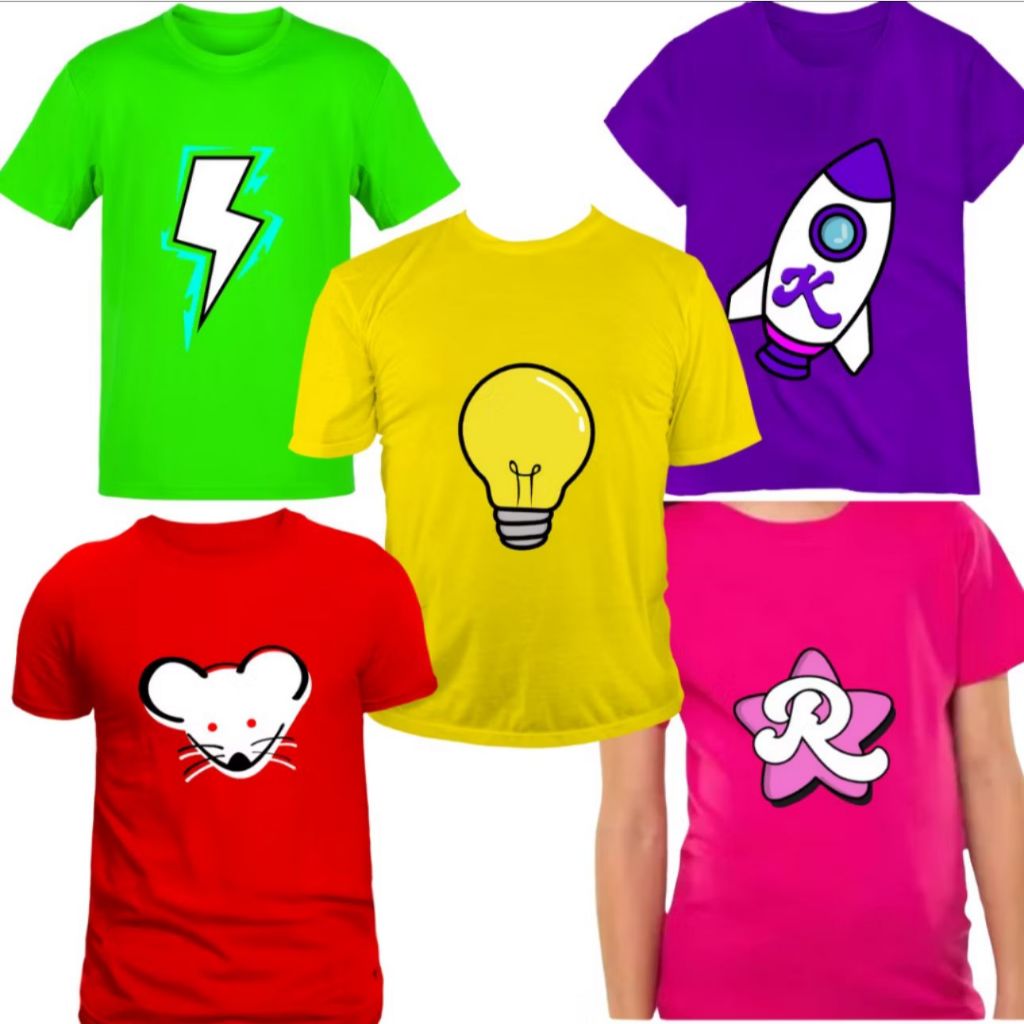 Camiseta Infantil Youtuber Os Rosas Elementos Emilly Vick Leozinho ...