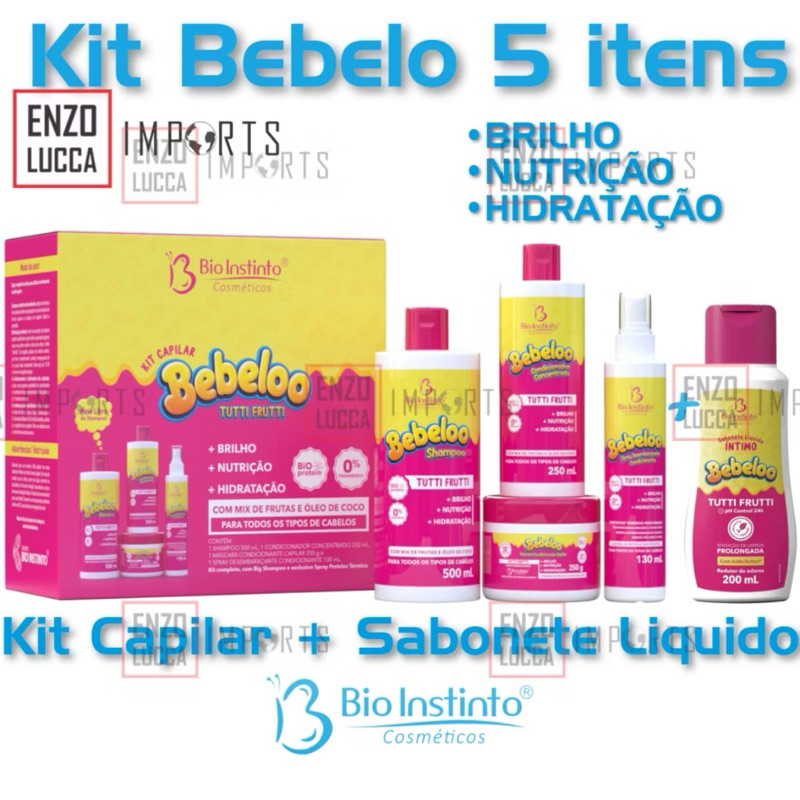 Kit 4 Itens Bebelo + 1 Sabonete Intimo Tutti Frutti Kit 5 Itens Tutti ...