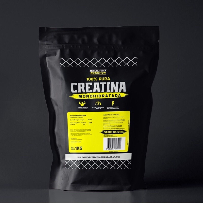 CREATINA MUSCLE FORCE MONOHIDRATADA 1KG | 100% PURA IMPORTADA | Shopee ...